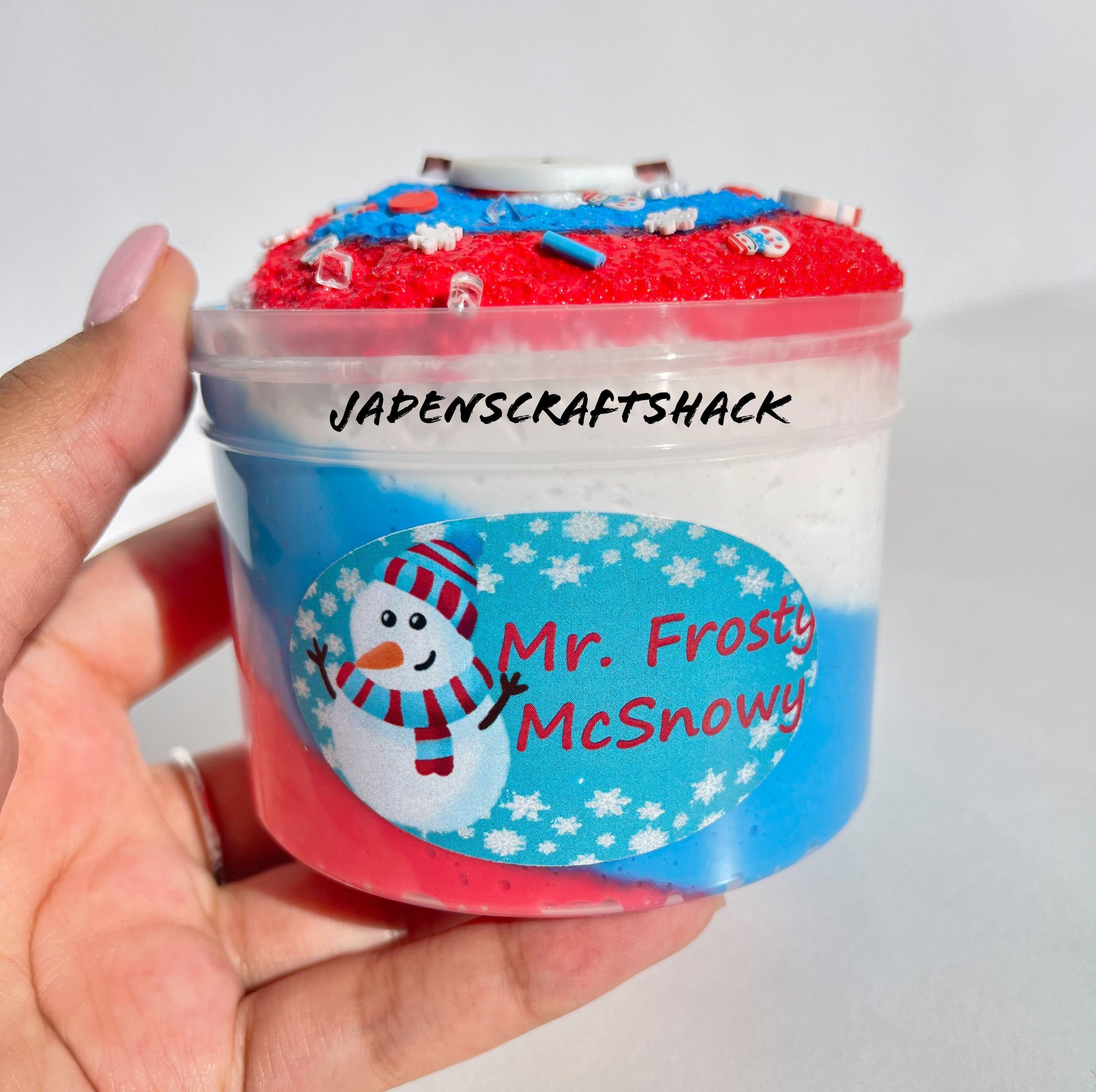 Mr. Snowy McFrosty snowfizz slime | Jaden's Craft Shack