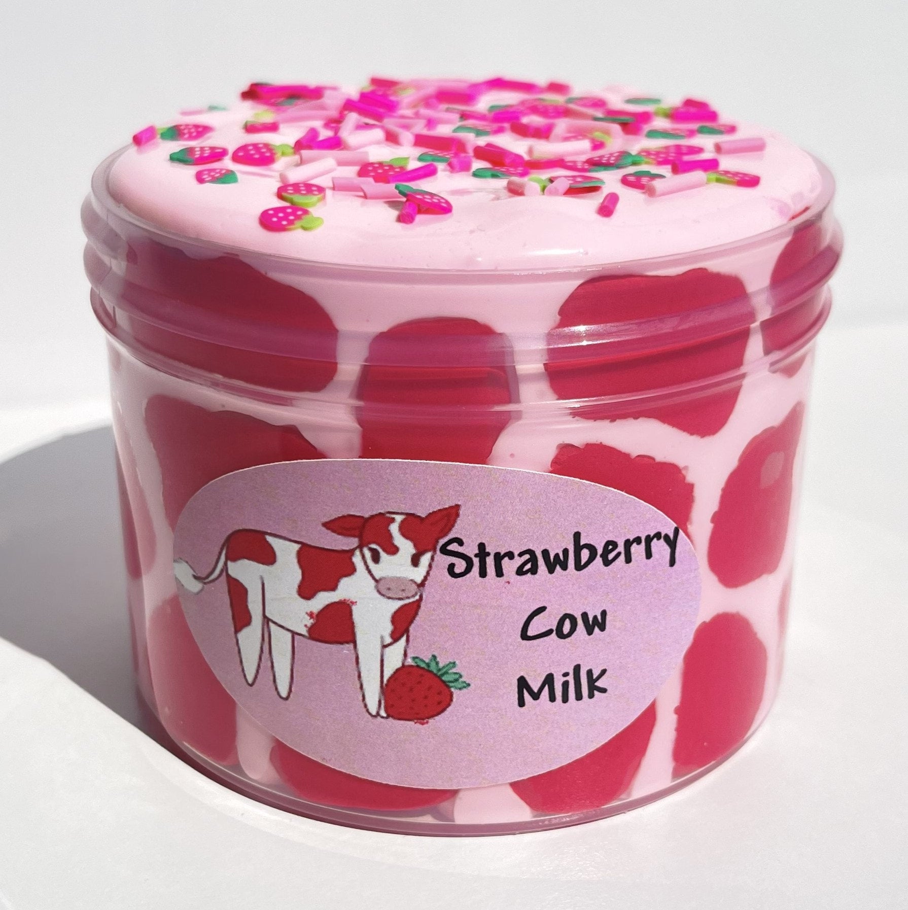 Strawberry Cow Milk DIY slime | Jaden's Craft Shack