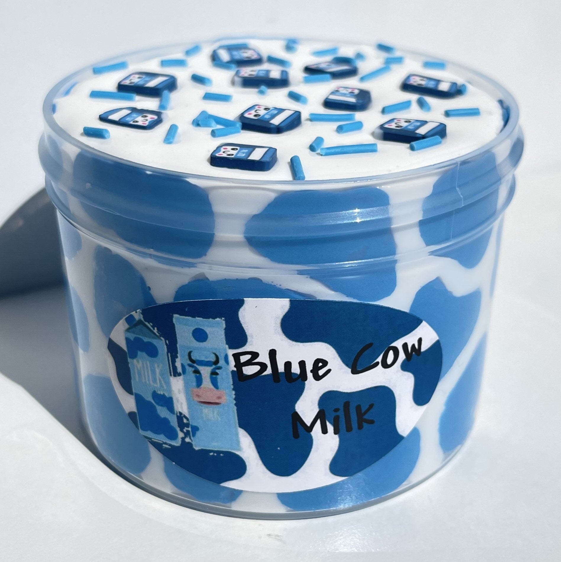 Blue Cow Milk DIY slime | Jaden's Craft Shack
